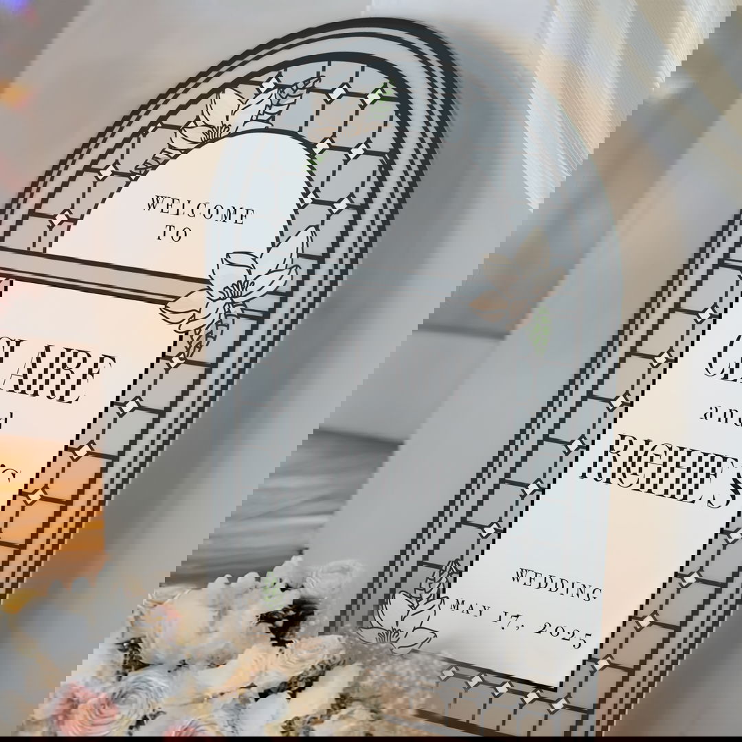 Custom Stained Glass Welcome Signs for your Wedding or Bridal Shower ...