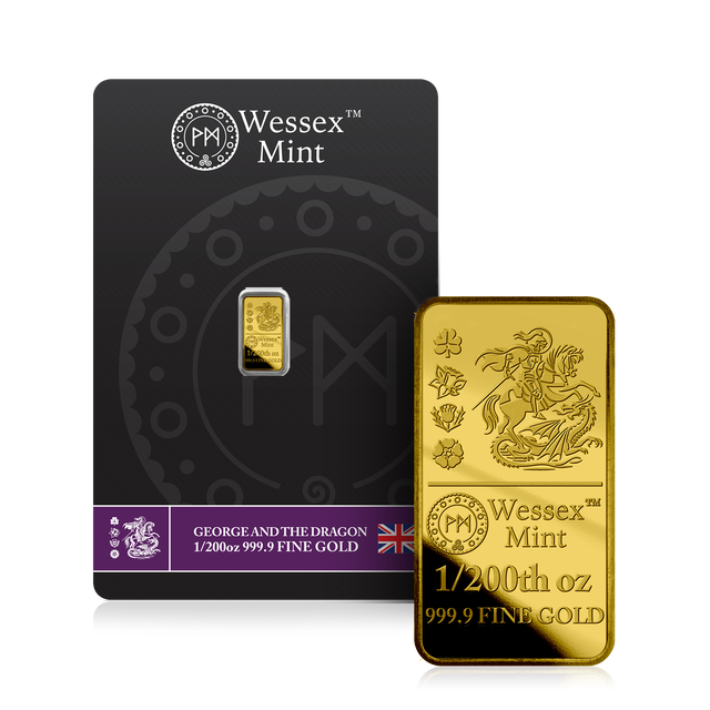 Wessex Mint Maple Leaf 1/200th Solid Gold Bar
