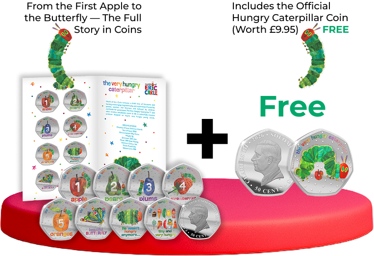 The Very Hungry Caterpillar 50P Complete Coin Collection