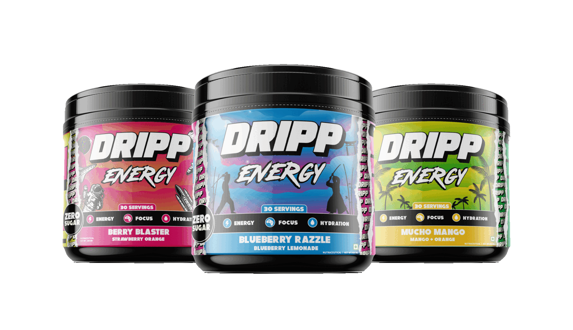 Dripp- India's Cleanest Functional Energy Powder Zero Sugar, No Crash
