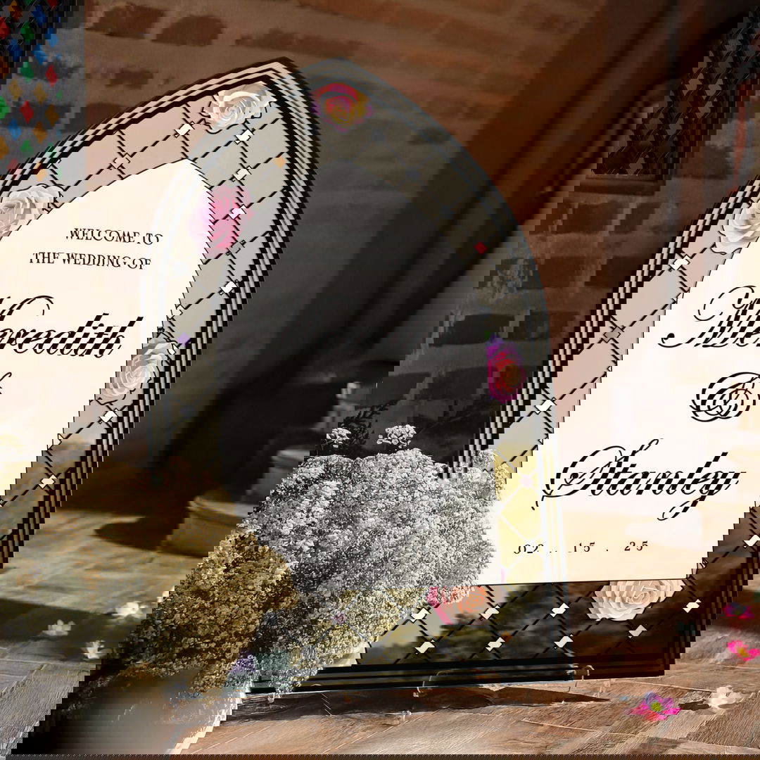 Custom Stained Glass Welcome Signs for your Wedding or Bridal Shower ...