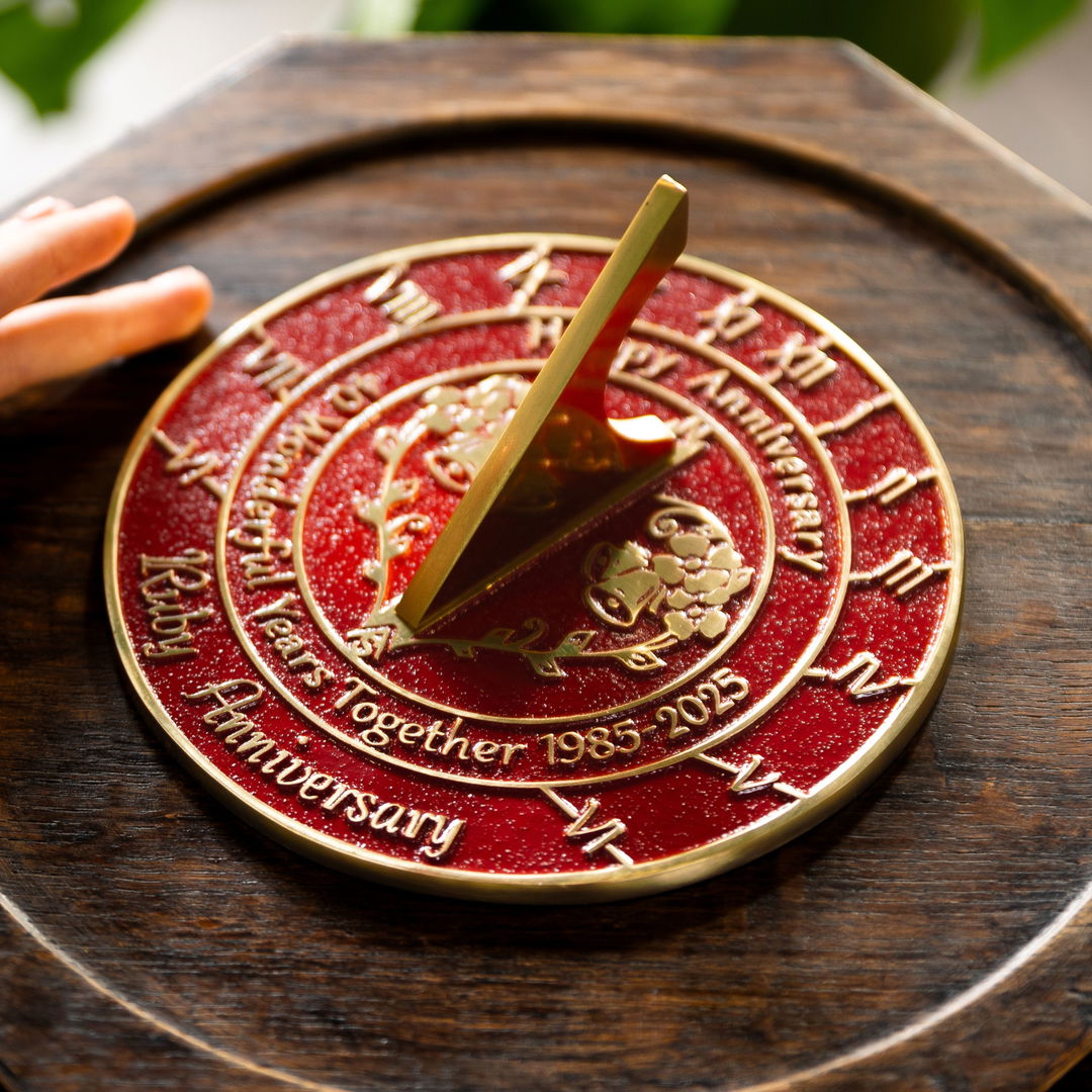 Personalised Anniversary Sundials | Metal Anniversary Gifts – The Metal ...