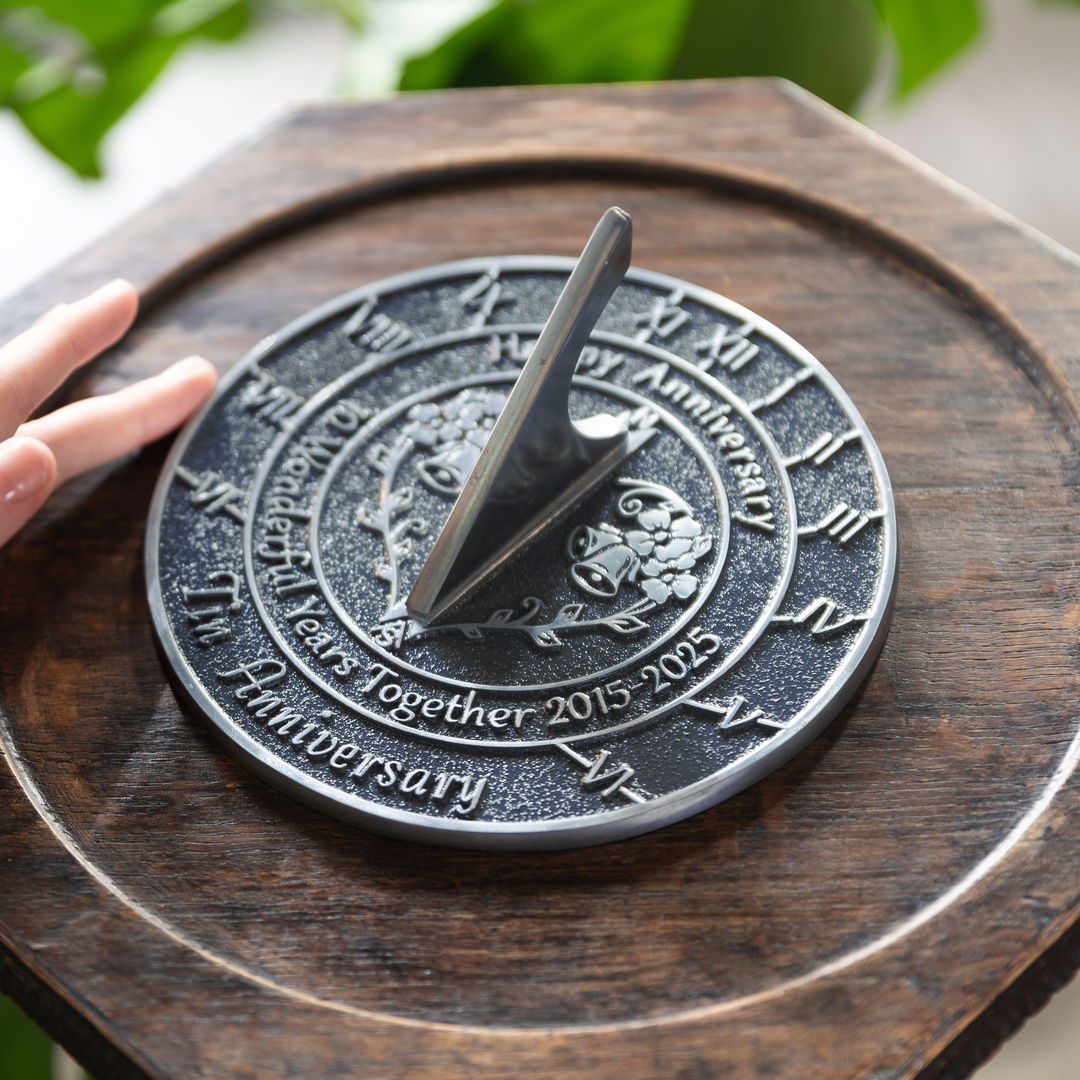 Personalised Anniversary Sundials | Metal Anniversary Gifts – The Metal ...
